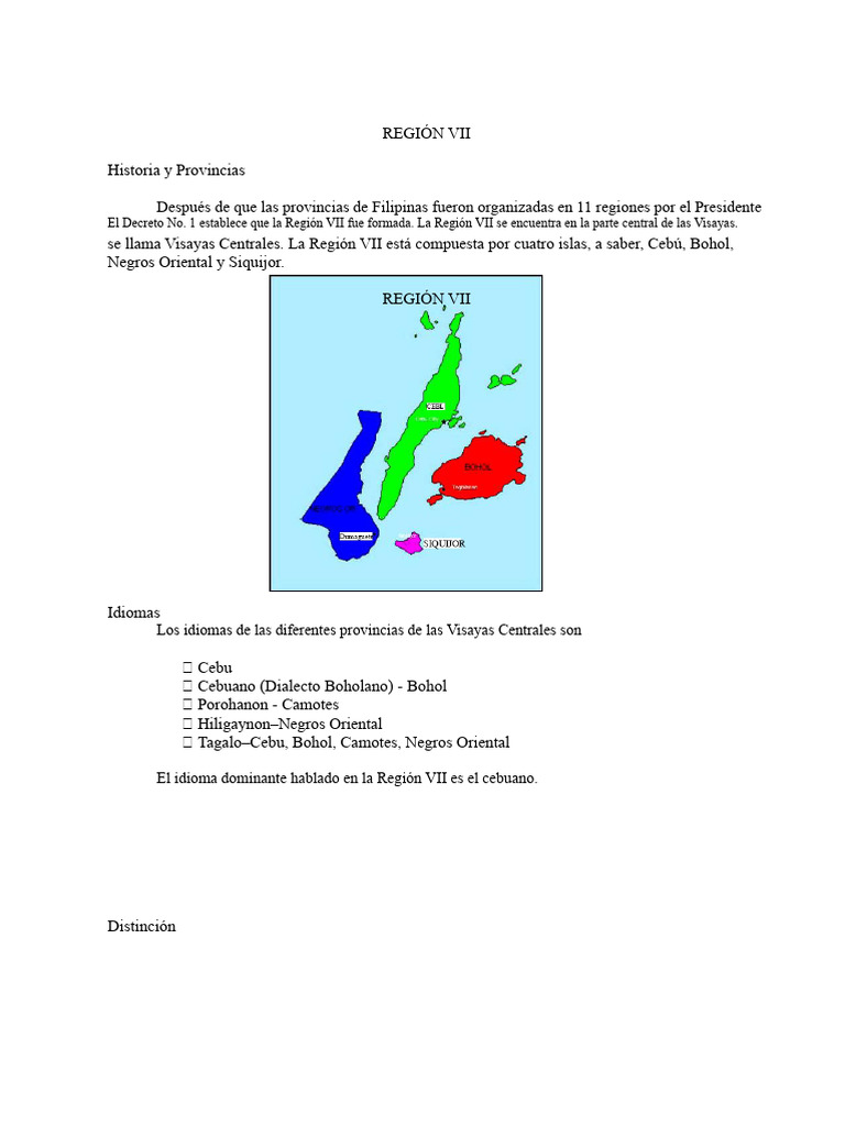 Región VII (Visayas Centrales) | PDF