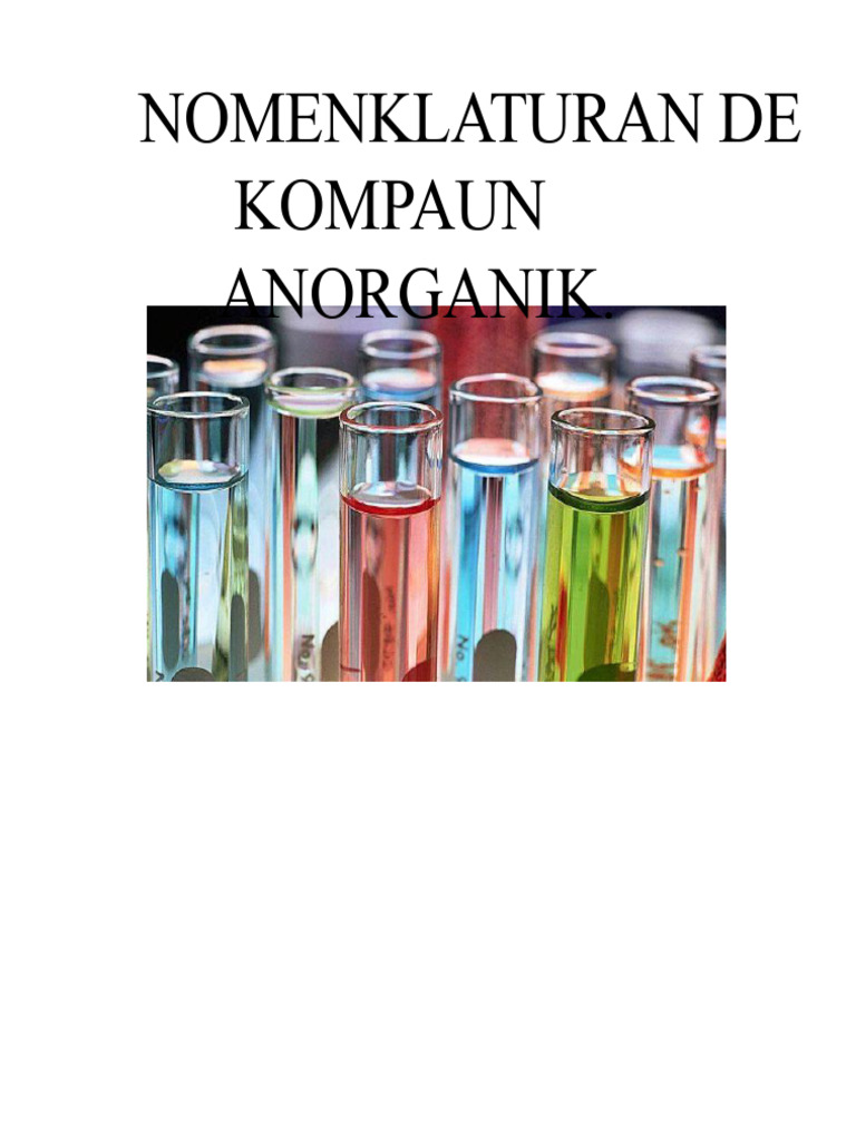 Nomenklatur Senyawa Anorganik | PDF