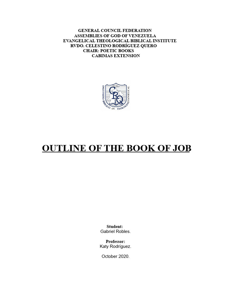 Outline of the Book of Job | PDF | Book Of Job
