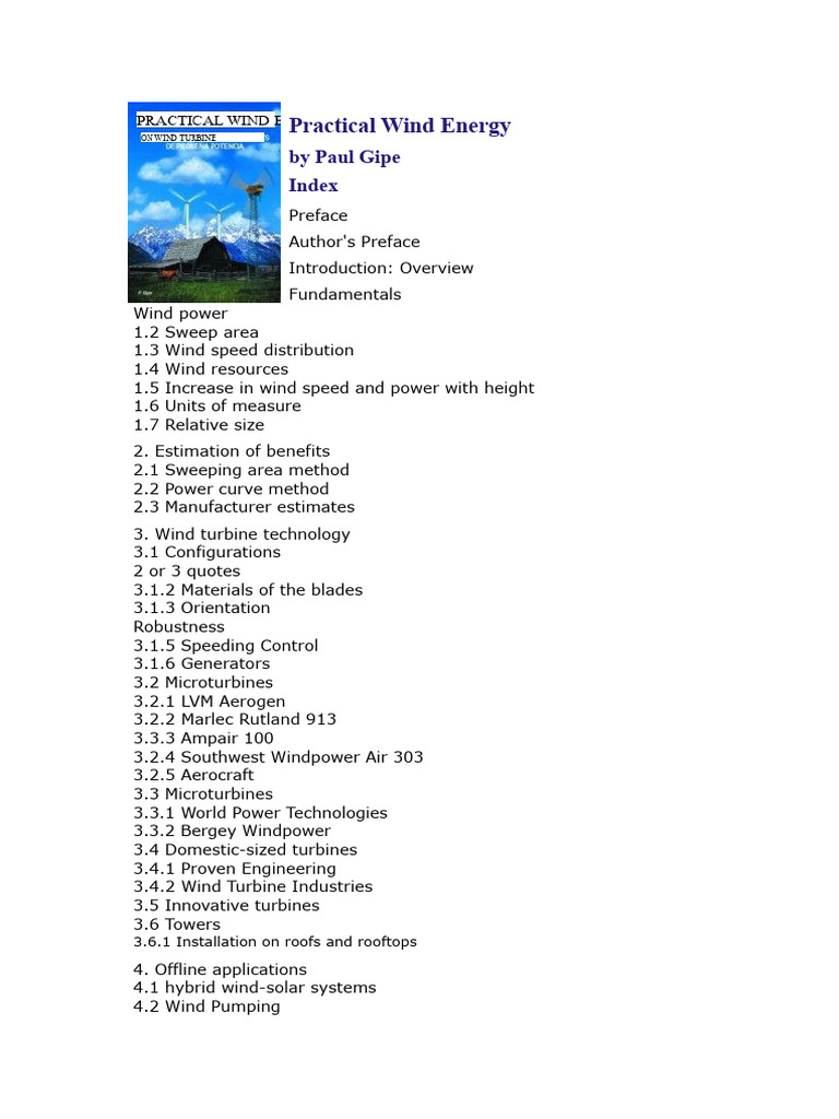 Practical Wind Energy Guide | PDF | Wind Power | Wind Turbine