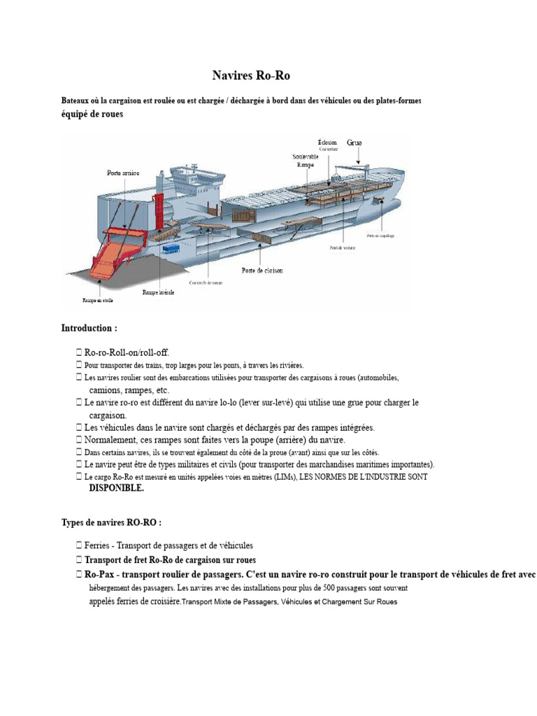 Navires Ro-Ro : Transport Efficace de Cargaison | PDF | Transport ...