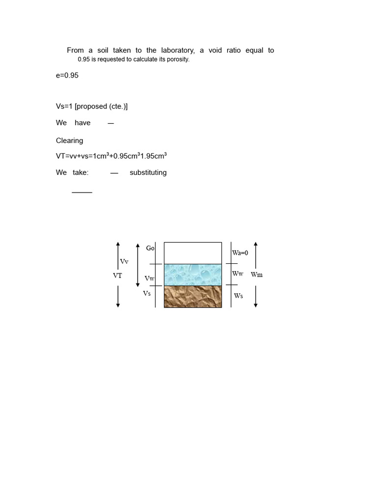 Soil Mechanics: Void Ratio and Porosity Calculations | PDF | Density | Soil