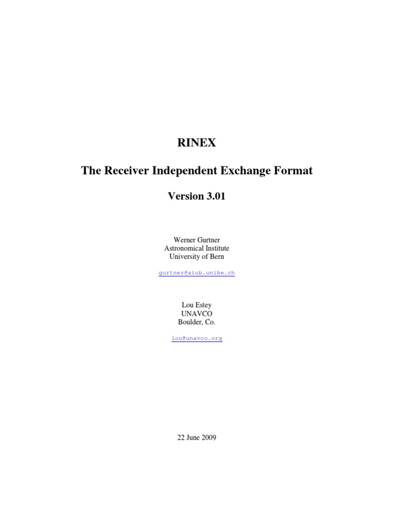 Rinex 301 | PDF | Global Positioning System | File Format