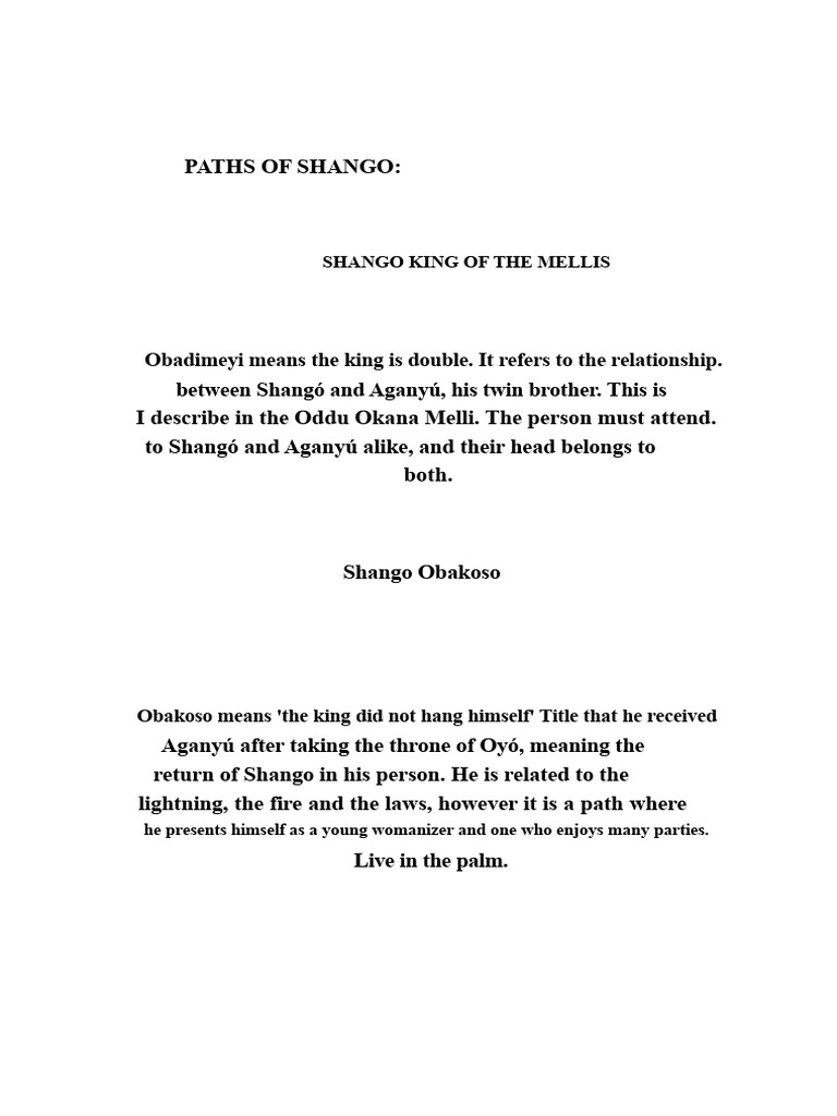 Paths of Shango | PDF