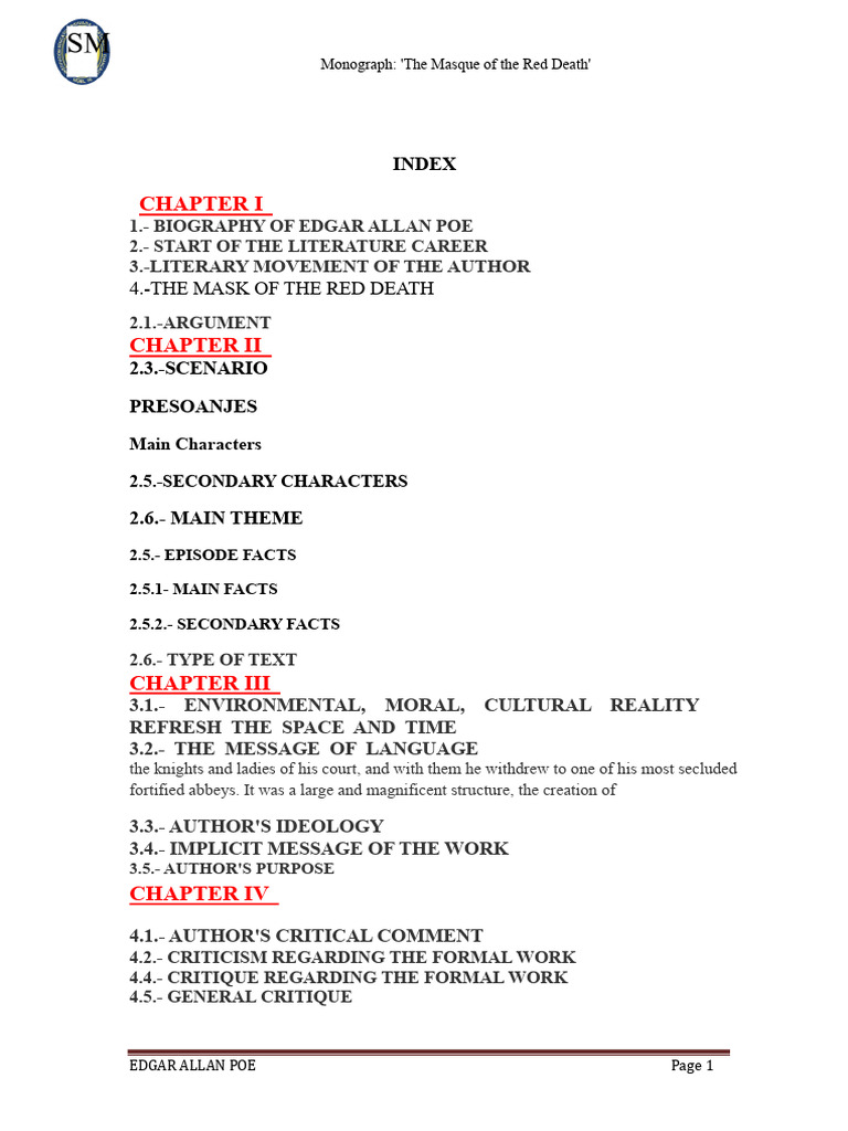 The Masque of The Red Death | PDF