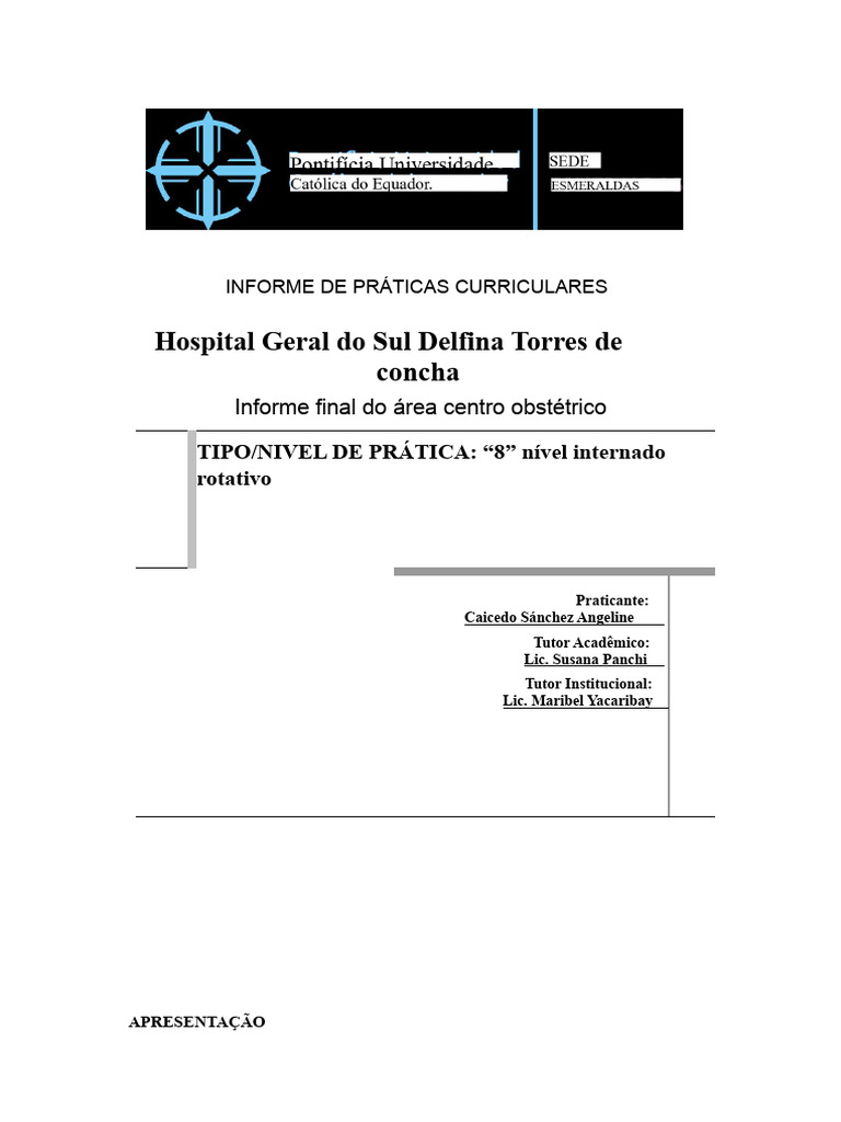 Hospital Delfina Relatório Final | PDF | Enfermagem | Hospital