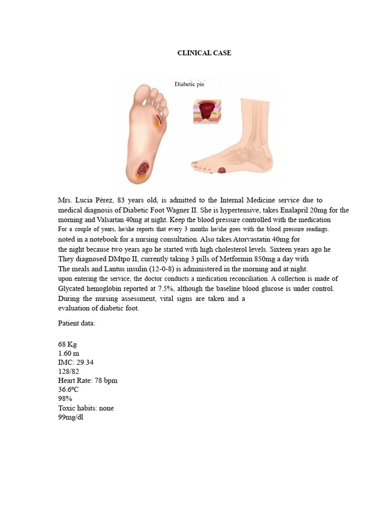 Diabetic Foot Clinical Case | PDF