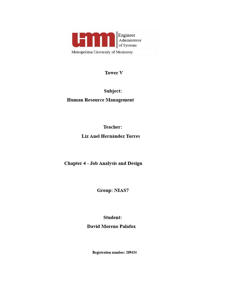 Job Analysis and Design in HR Management | PDF | Information | Labour ...