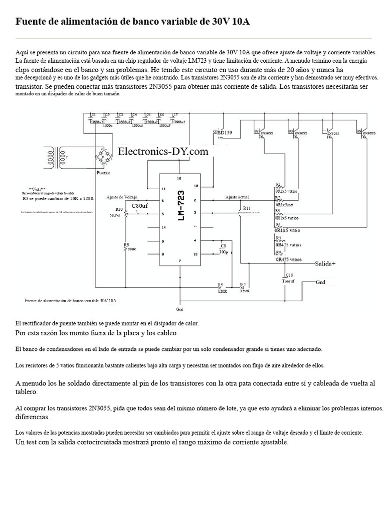 Esquemas de Fuente de Alimentación PDF | PDF | Fuente de alimentación | Transistor