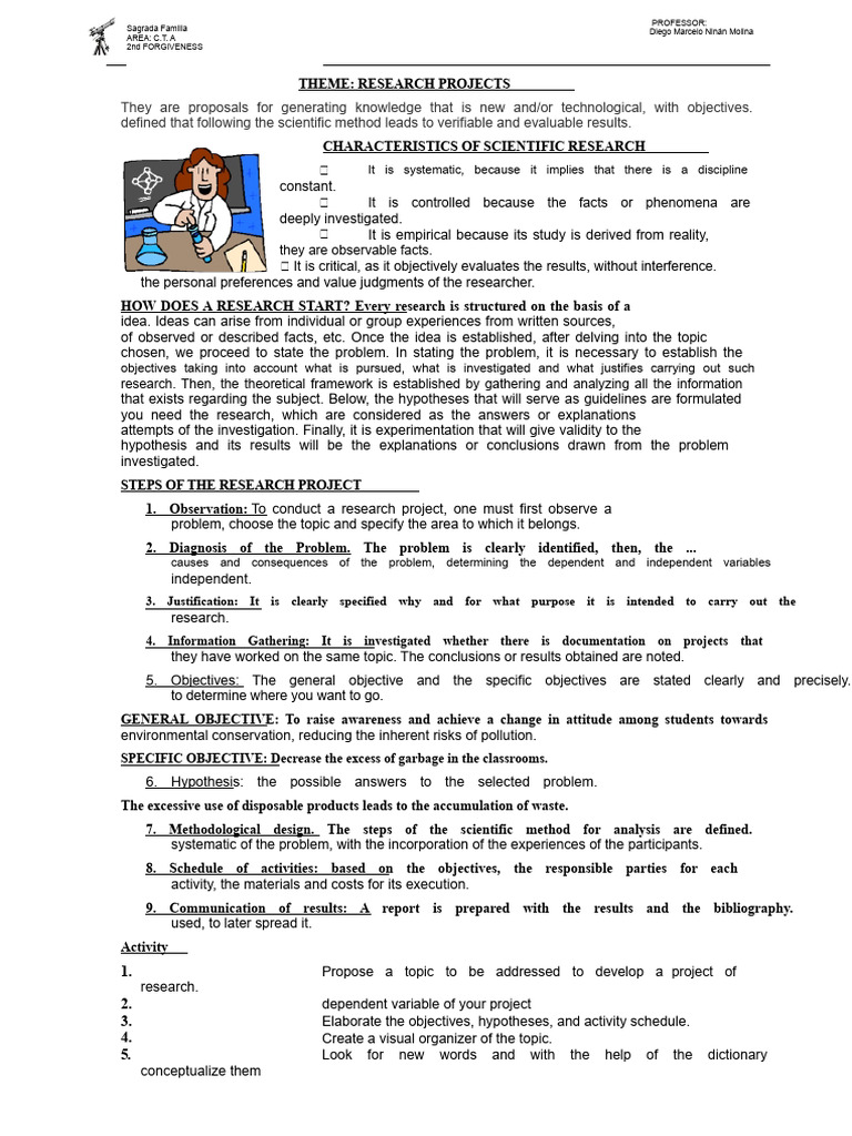 Science Fair Outline | PDF | Scientific Method | Hypothesis