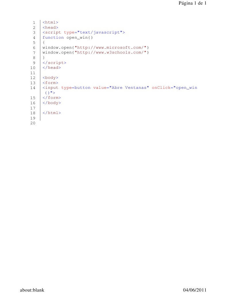 JavaScript Window Open Example | PDF | Business