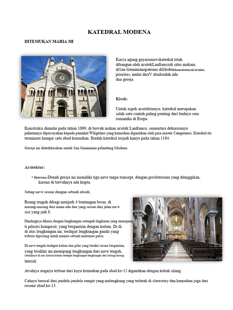 Katedral Modena PDF | PDF