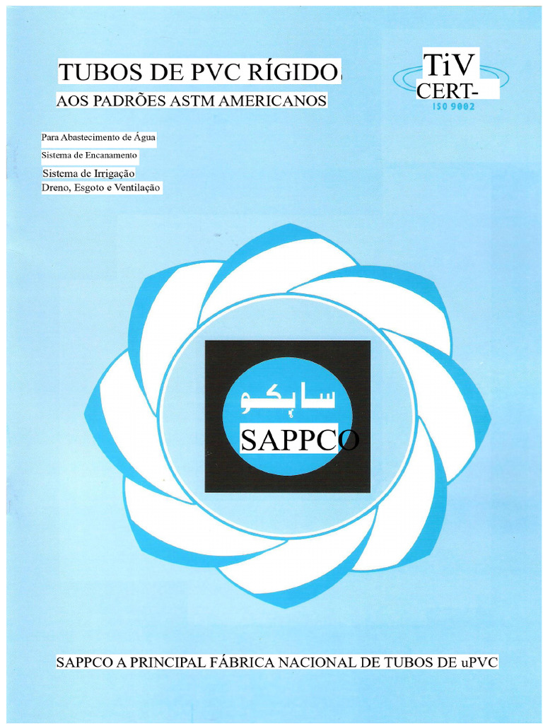 Tubos de PVC SAPPCO: Especificações e Aplicações | PDF | Cloreto de ...