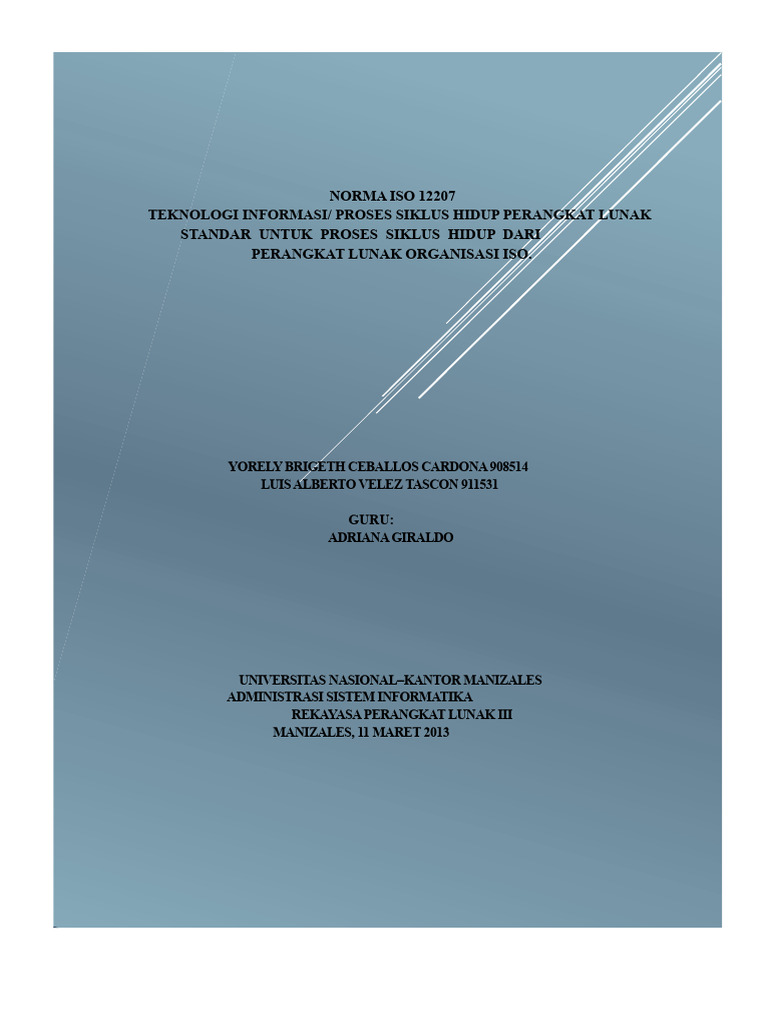 Norma Iso 12207 PDF | PDF