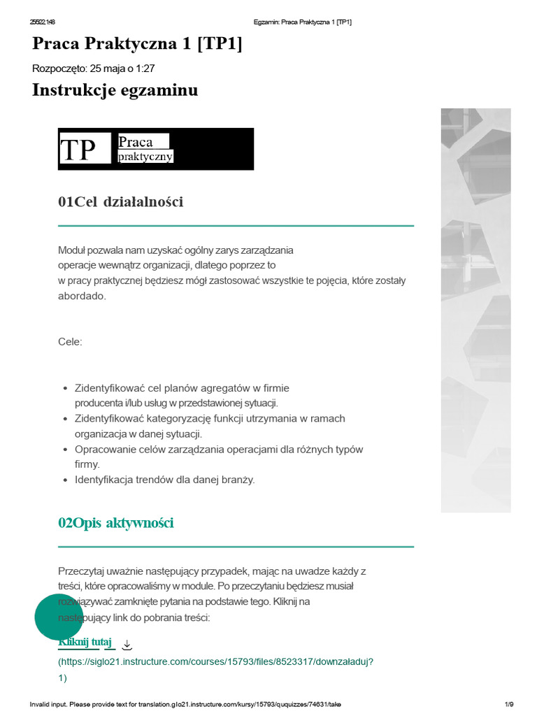 Produkcja 1 2022 90% (TP1) | PDF