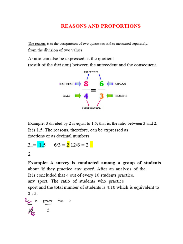 Understanding Ratios and Proportions | PDF | Ratio | Division (Mathematics)