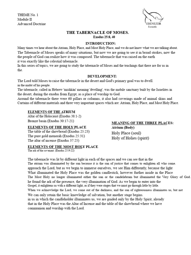 The Tabernacle of Moses | PDF | Tabernacle | Book Of Exodus
