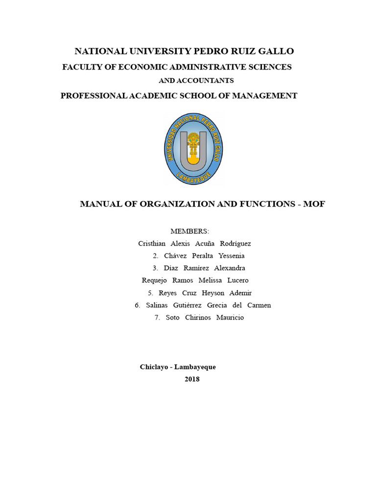 Organization and Functions Manual Case 1 | PDF | Business | Economies