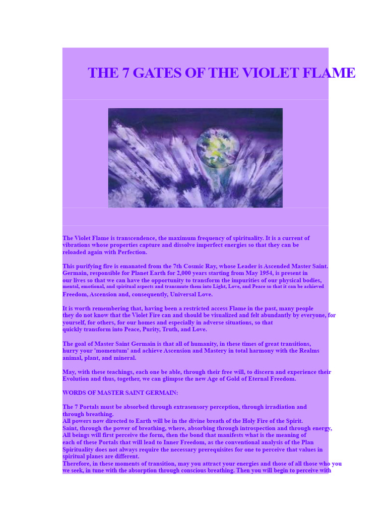 The 7 Portals of The Violet Flame | PDF | Mind | Thought