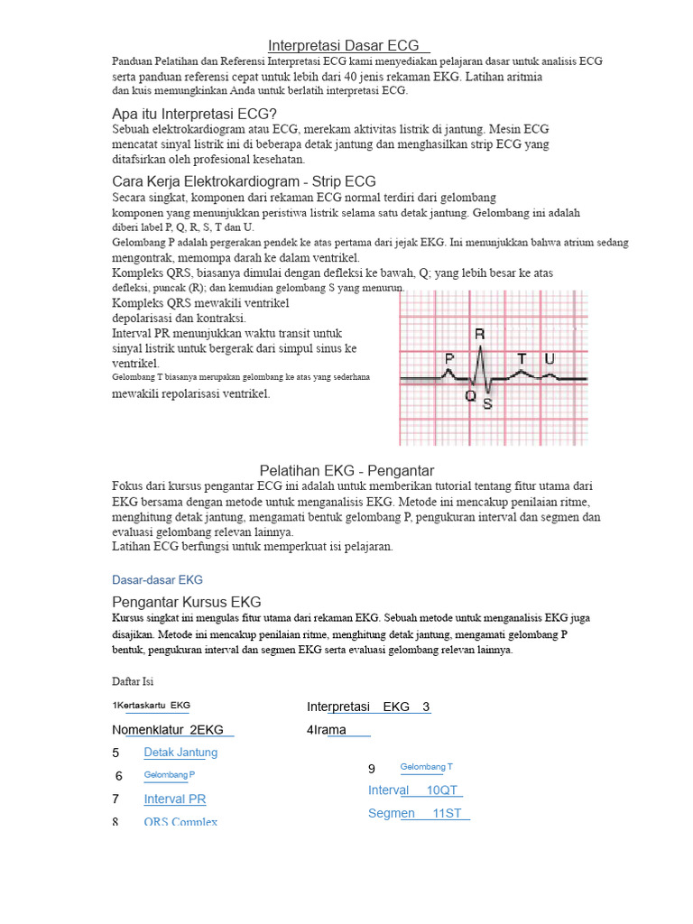 Panduan Dasar Interpretasi ECG | PDF
