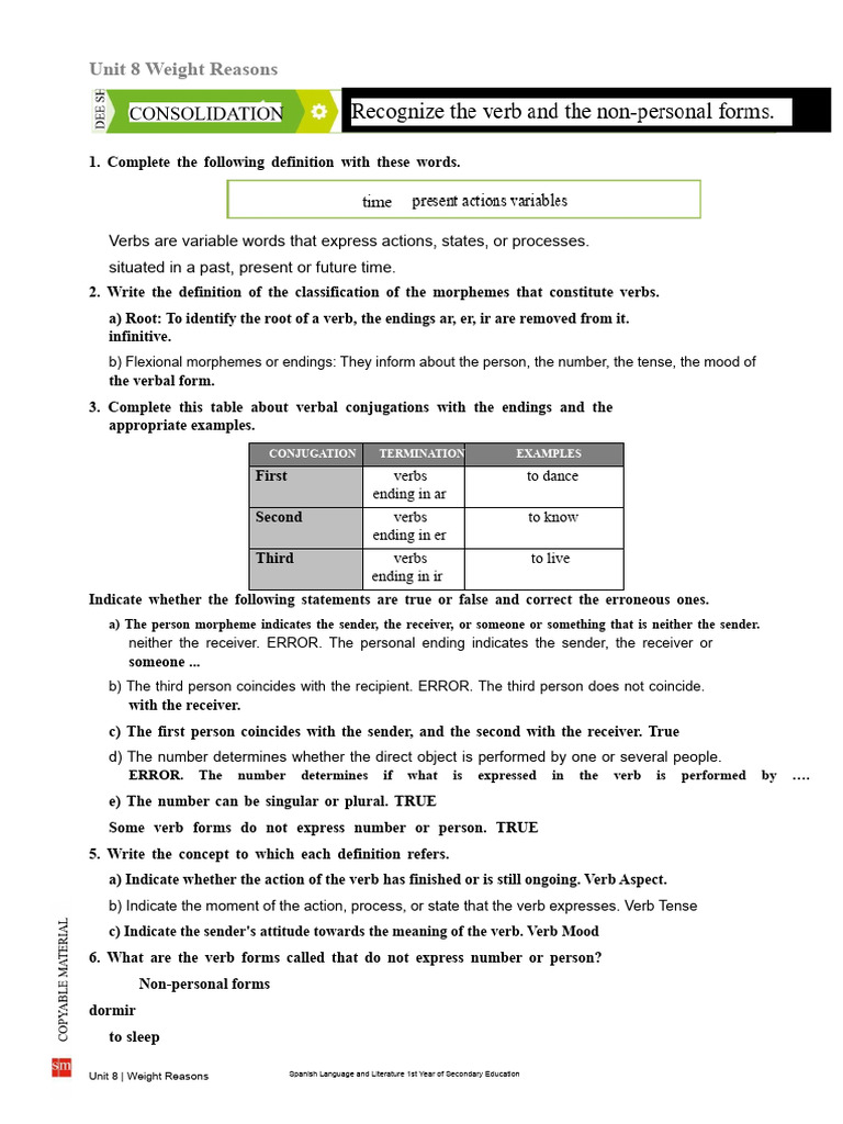 Activities Theme 8 Language | PDF | Verb | Grammatical Tense