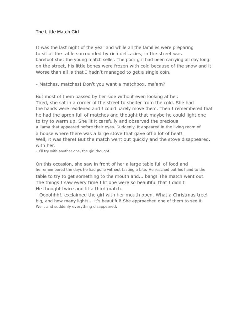 The Little Match Girl | PDF