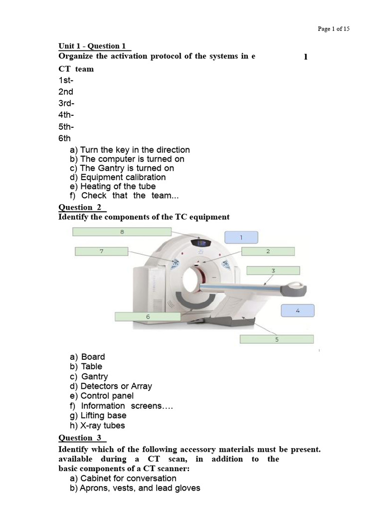 CT and Ultrasound Questions UF1 | PDF | Ct Scan | Voxel