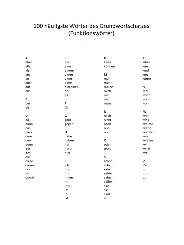 100 Worter | PDF
