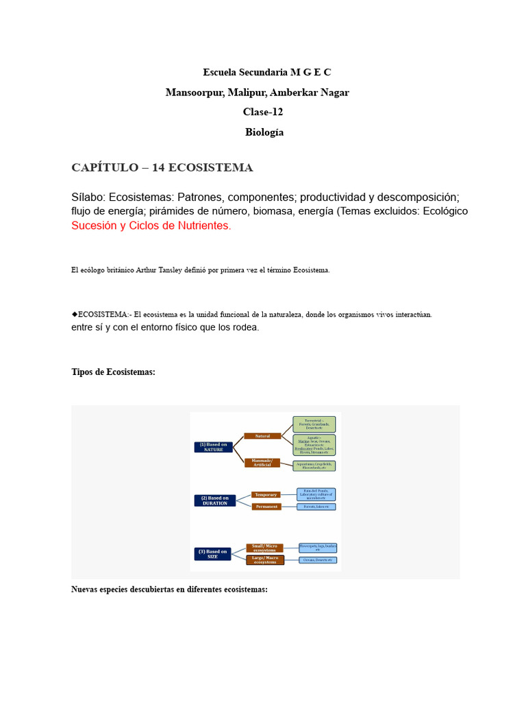 Ecosistema Clase 12 Biología | PDF | Ecosistema | Descomposición