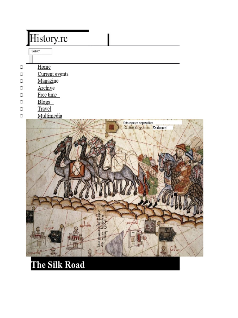 History of the Silk Road Explained | PDF | Spice | Silk Road