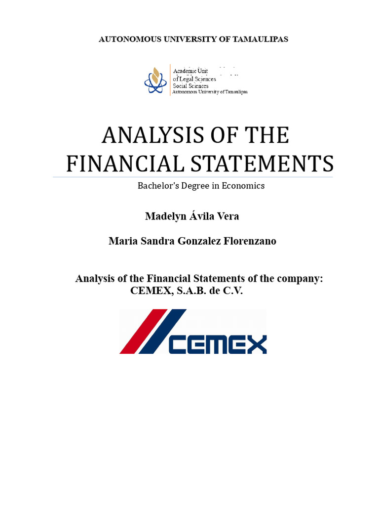 Analysis of Cemex's Financial Statements | PDF | Exchange Rate | Equity ...