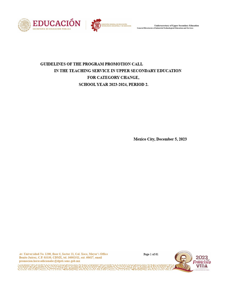 Guidelines For Call CC 2023-2024 05 DEC 2023 | PDF