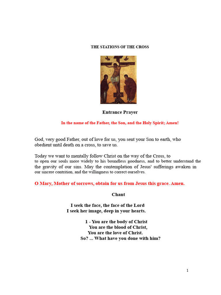 Stations of the Cross Prayers Guide | PDF | Lord's Prayer | God The Father
