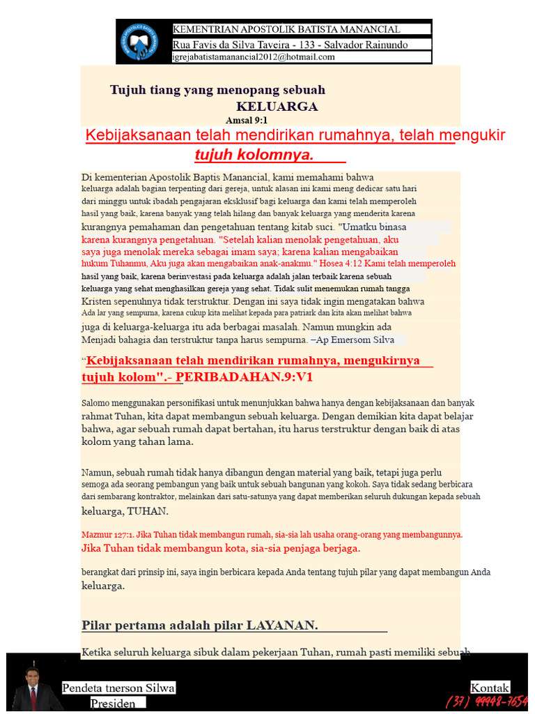 Tujuh Pilar Yang Menopang Sebuah Keluarga | PDF