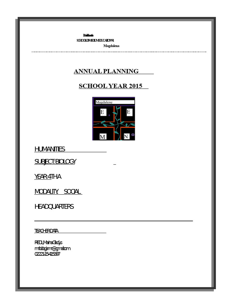 Planning. Biology 4th Year | PDF | Biotechnology | Ecosystem