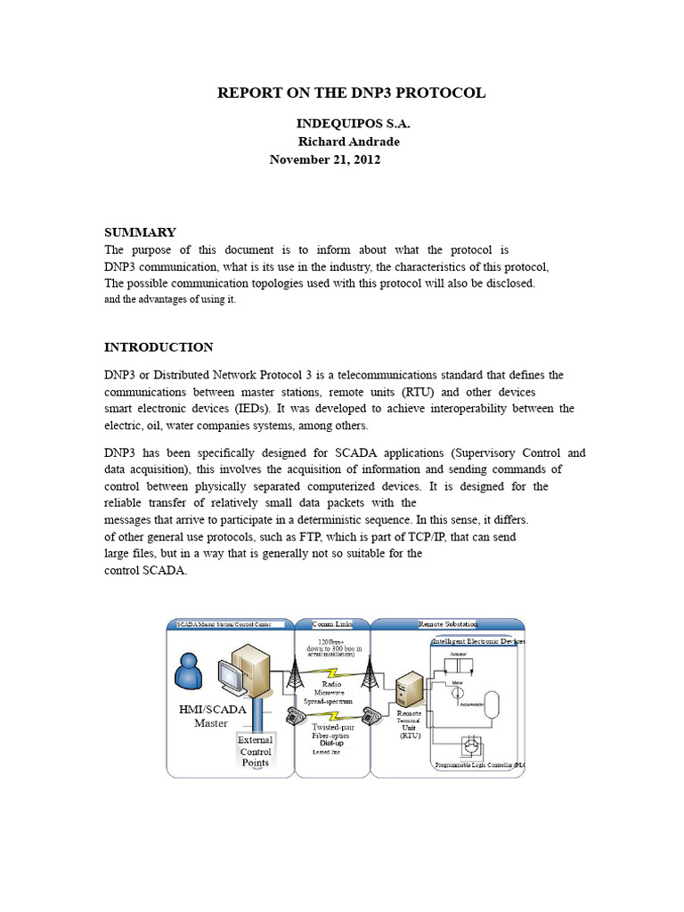 Overview of DNP3 Communication Protocol | PDF | Network Topology | Osi ...