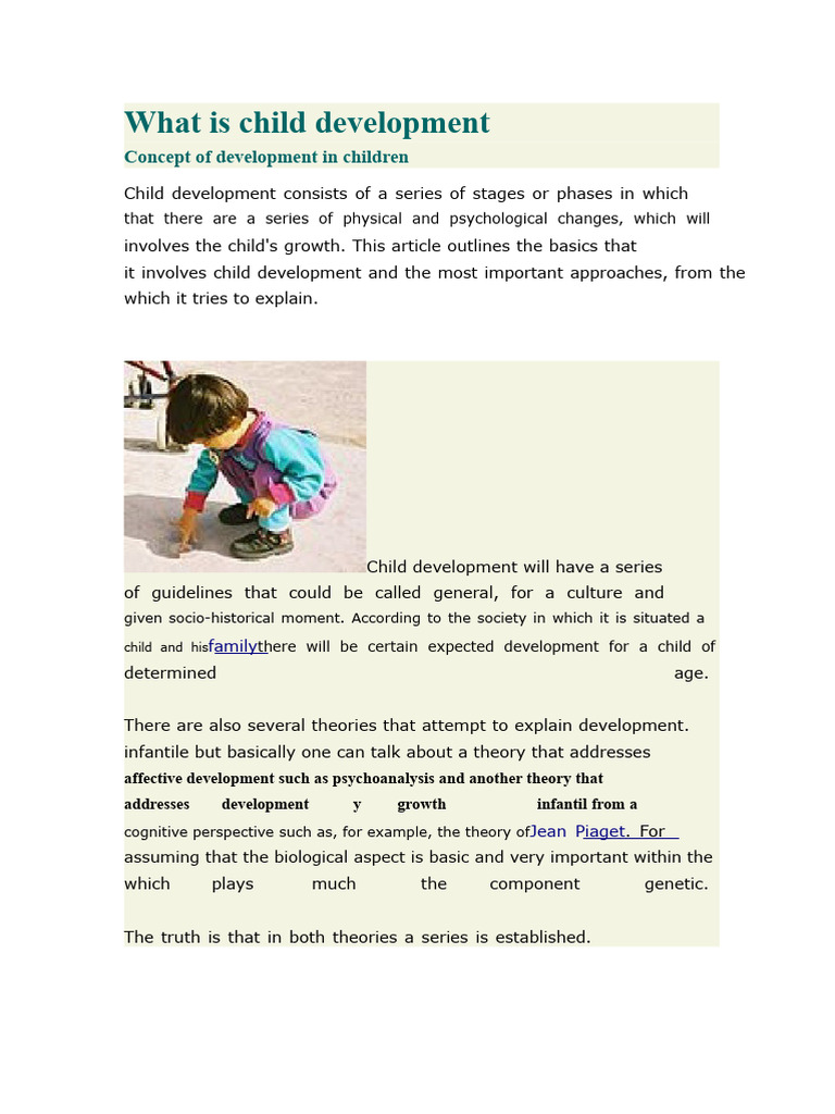 Understanding Child Development Stages | PDF | Child Development ...