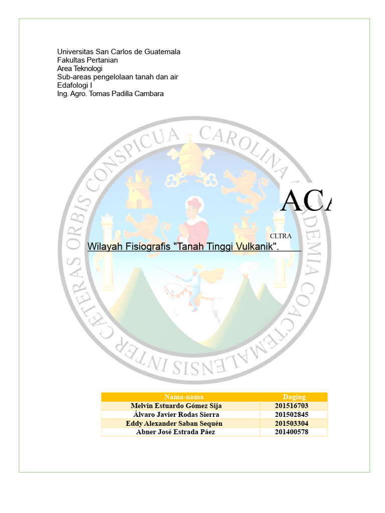 Tanah Tinggi Vulkanik | PDF