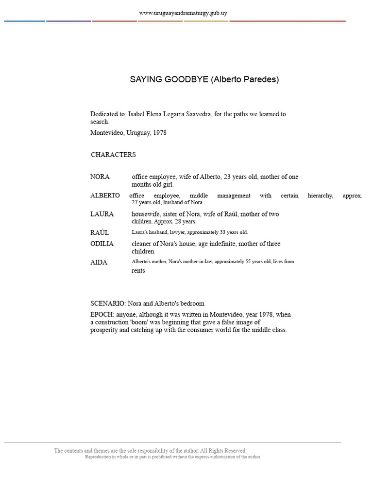 Saying Goodbye | PDF