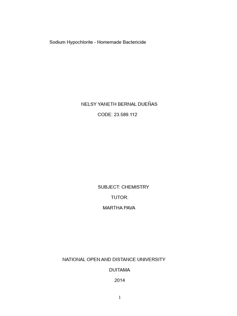 Chlorine Project | PDF | Chlorine | Chemical Substances