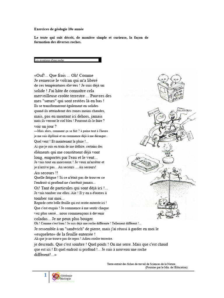 Formation des roches : géologie expliquée | PDF | Plaie | Terre