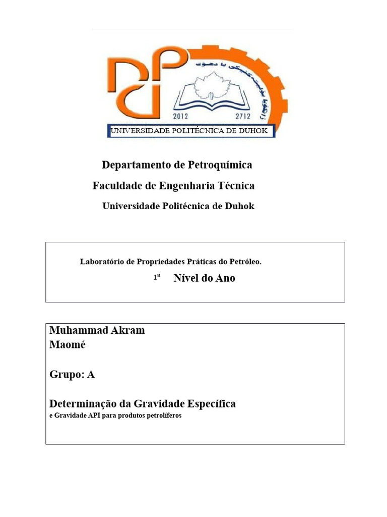 Gravidade API e Densidade de Petróleo | PDF | Densidade | Petróleo