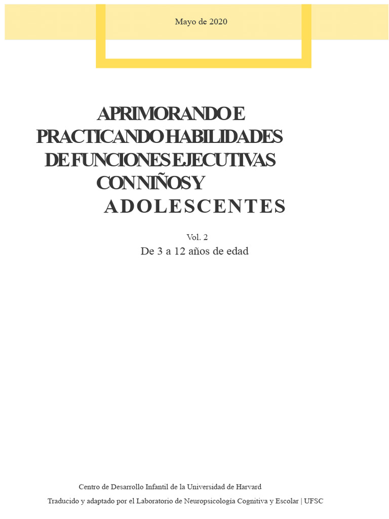 Actividades para Desarrollar Funciones Ejecutivas en Niños | PDF ...