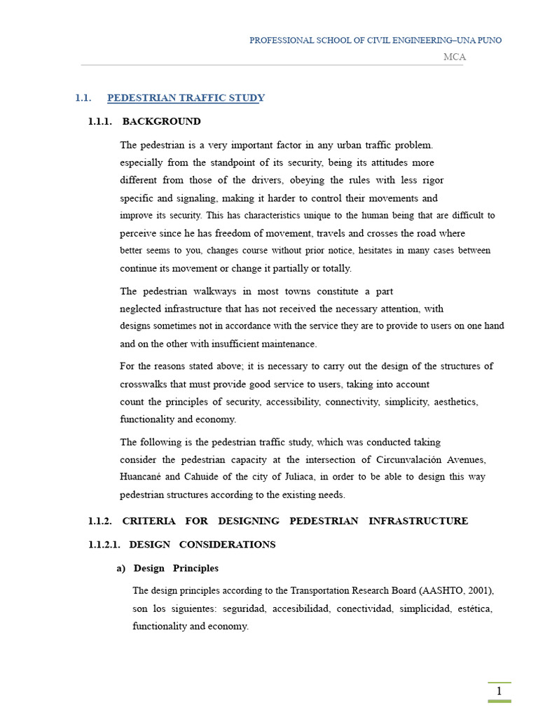 Pedestrian Traffic Study | PDF | Pedestrian Crossing | Traffic