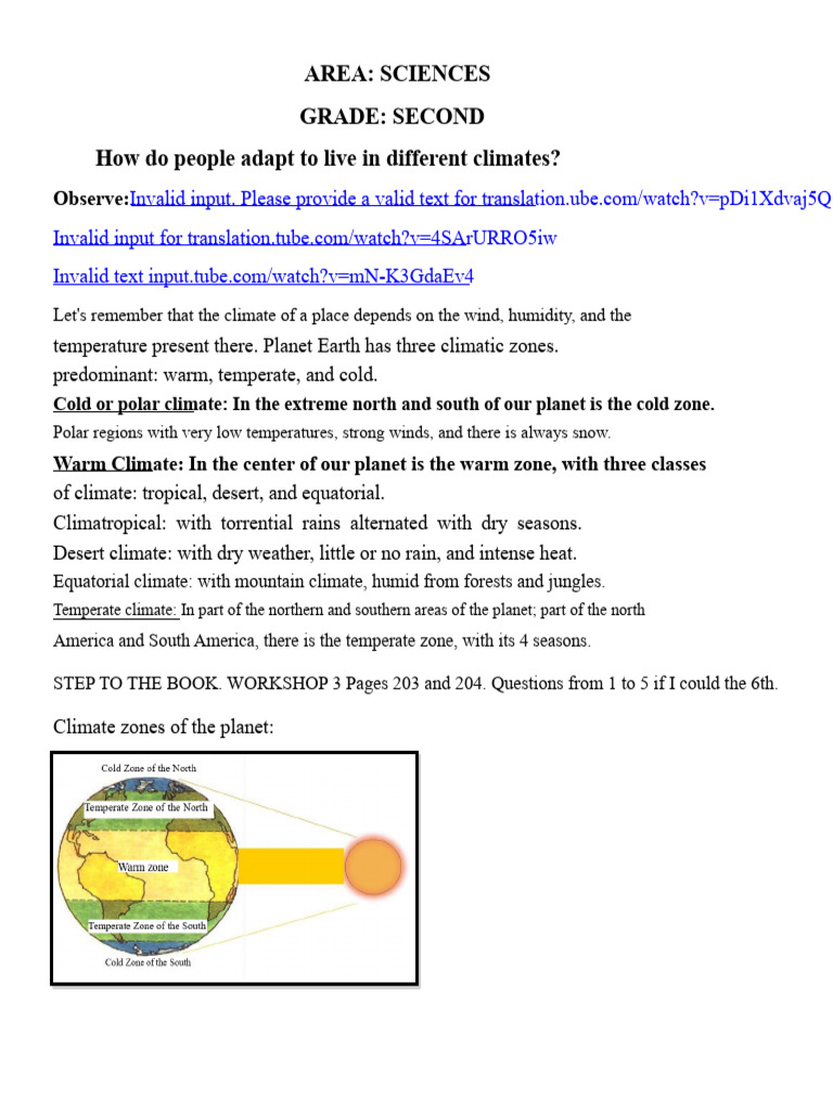 How Do People Adapt To The Climate. | PDF