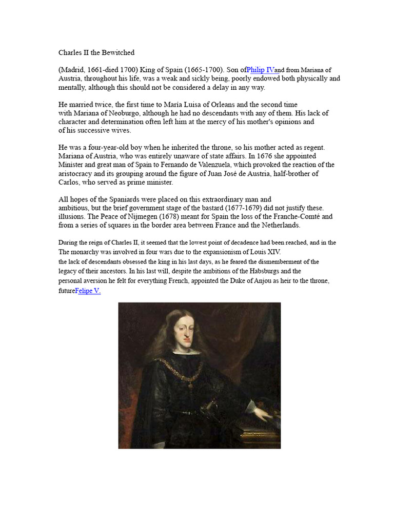 Charles II of Spain: A Weak Monarch | PDF | Holy Roman Empire