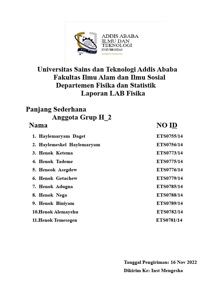 Pengaruh Panjang Pendulum pada Percepatan Gravitasi | PDF