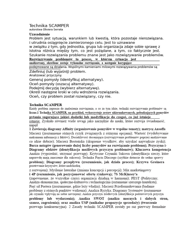 Technika SCAMPER | PDF