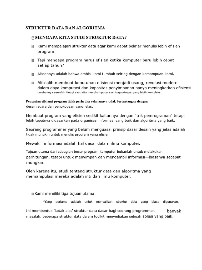 Catatan Struktur Data Dan Algoritma | PDF
