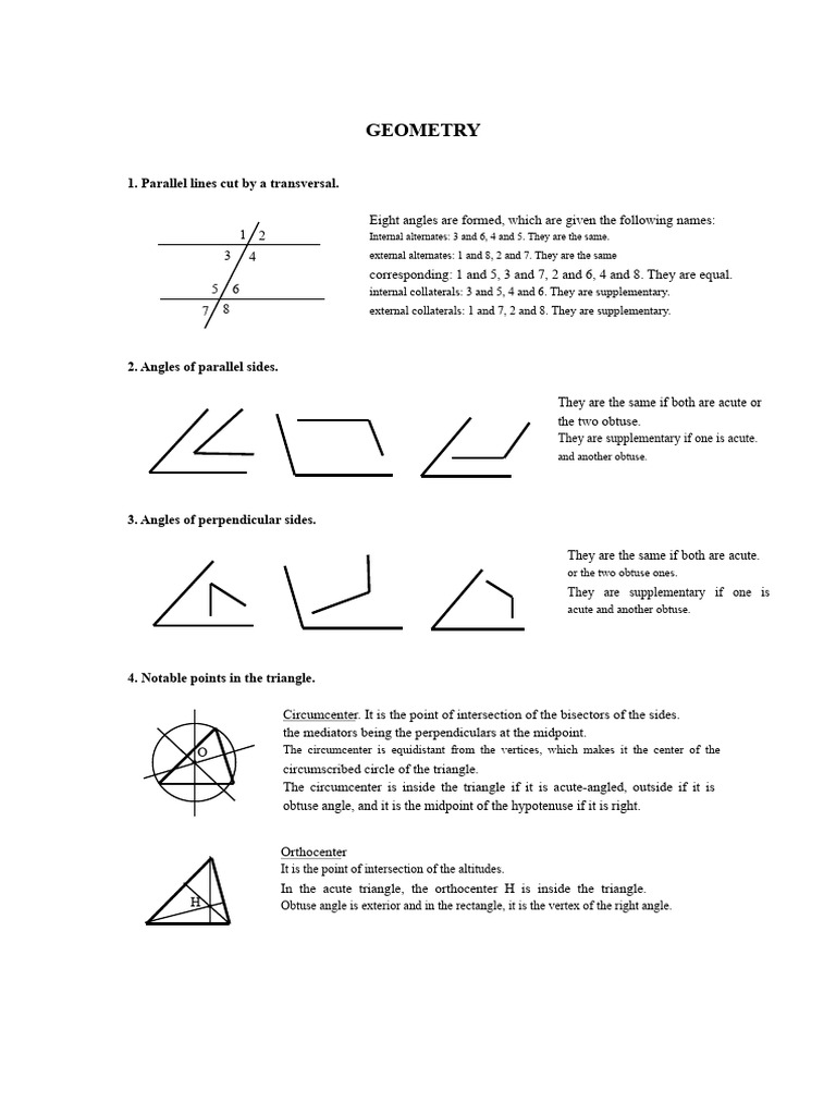 Geometry For Olympics | PDF | Triangle | Perpendicular